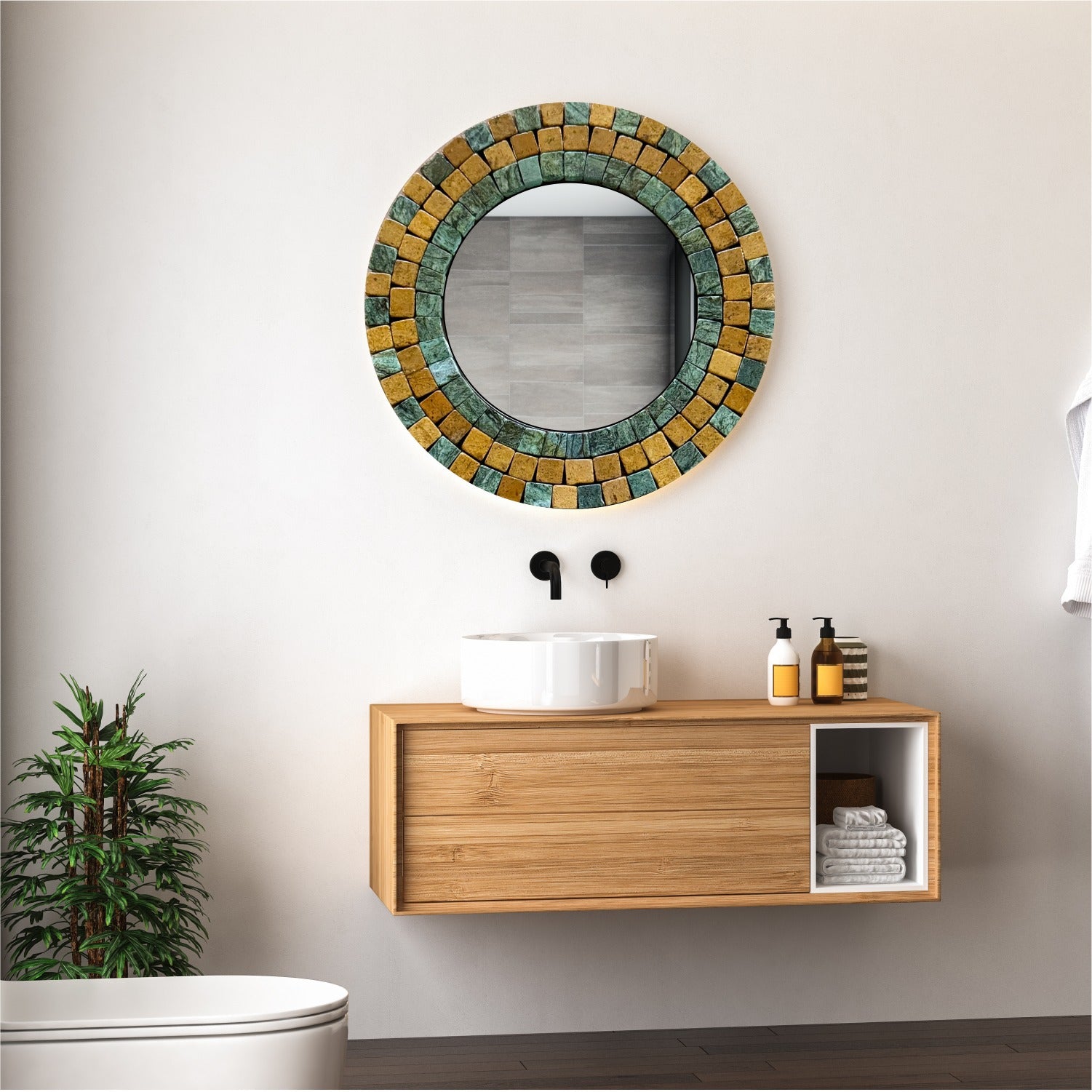 MIRROR MOSAIC | Basil Gold for Luxury Villas – SastiWalls.pk